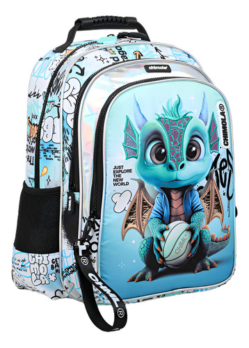 MOCHILA ESCOLAR ESPALDA 16 DRAGON CHIMOLA